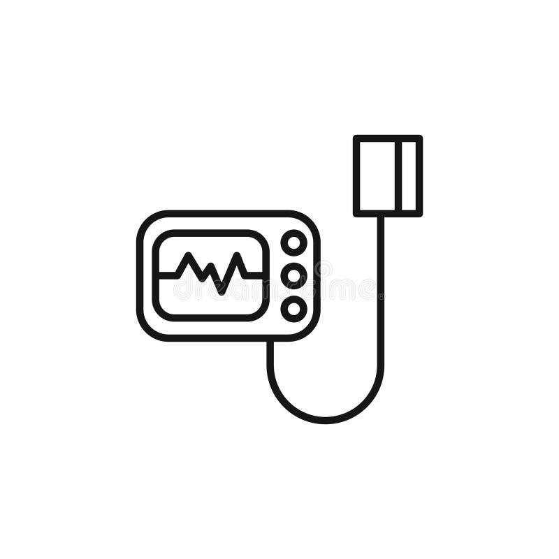 Blood Pressure Meter Icon Thin Line Art Isolated Stock Vector ...