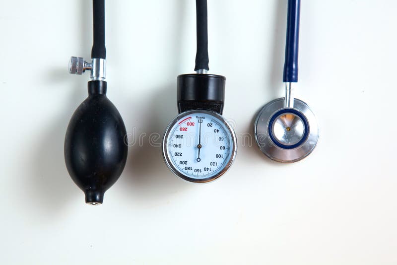 Blood Pressure Meter Medical Equipment Isolated on Stock Photo - Image ...