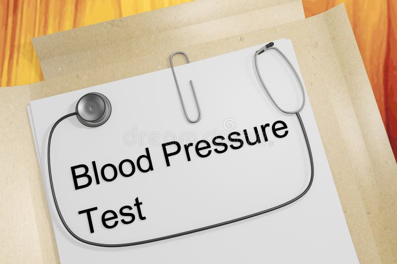 Blood Pressure Test Concept Stock Illustration - Illustration of device ...