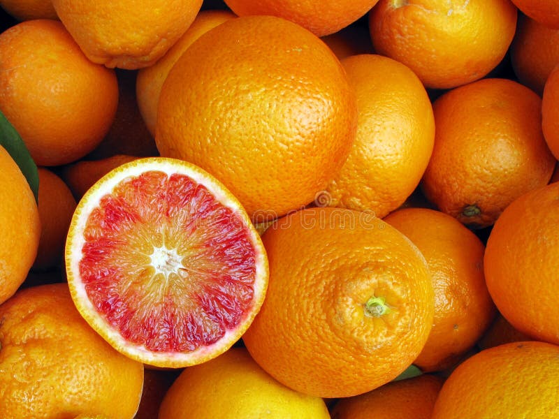 Blood red orange stock photo. Image of shiny, slice, bright - 13354968