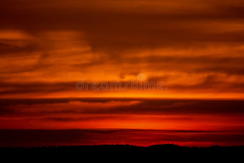 Blood red sunset clouds stock image. Image of clear - 115094547