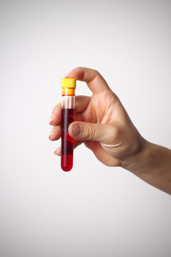 Blood sample stock image. Image of vial, hand, science - 16925261