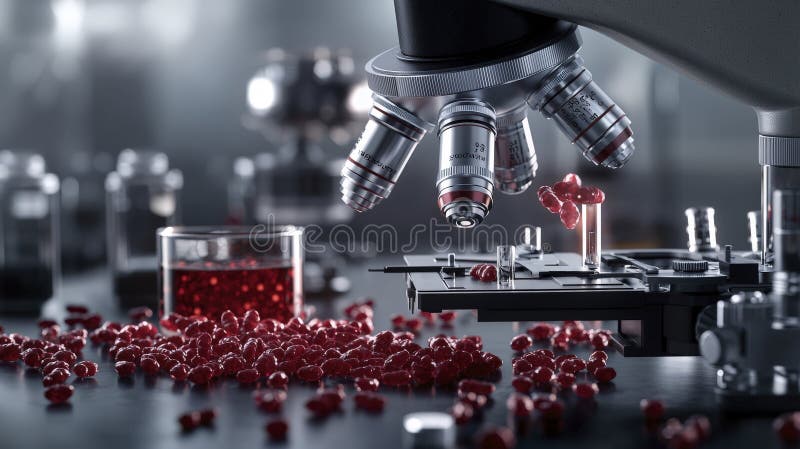 Blood Sample Analysis Under Microscope Laboratory Science Content ...