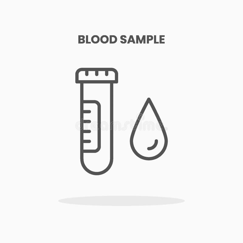 Blood Sample icon line. stock vector. Illustration of blood - 262587016