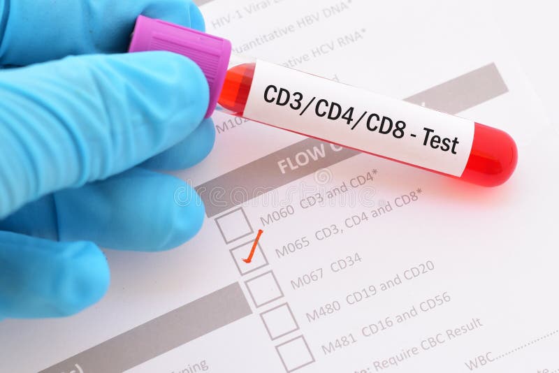 CD3 CD4 and CD8 test stock photo. Image of chemical - 109111712