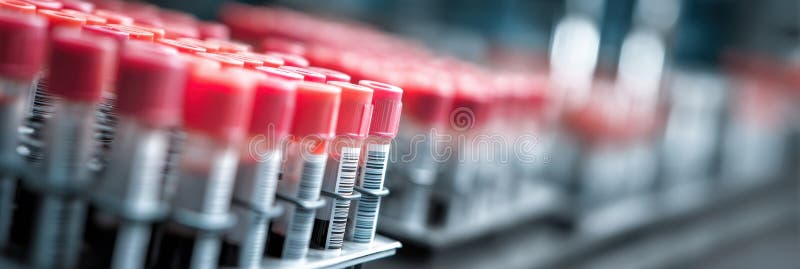 Blood Sample Tubes in Laboratory Rack Ready for Analysis in Clinical ...