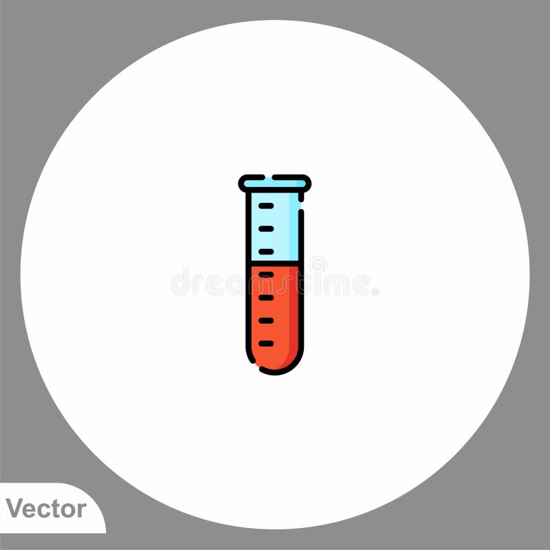 Blood Sample Vector Icon Sign Symbol Stock Vector - Illustration of ...