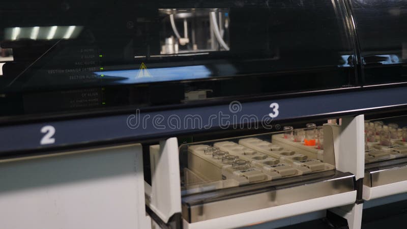Blood Samples in Rack in Automated Machine for Human Dna or Blood ...