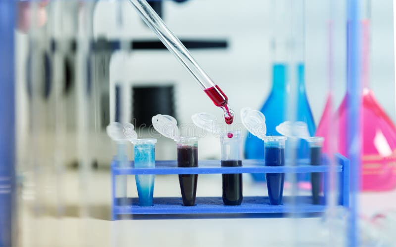 Blood Samples for Research in Microtubes Stock Image - Image of blood ...