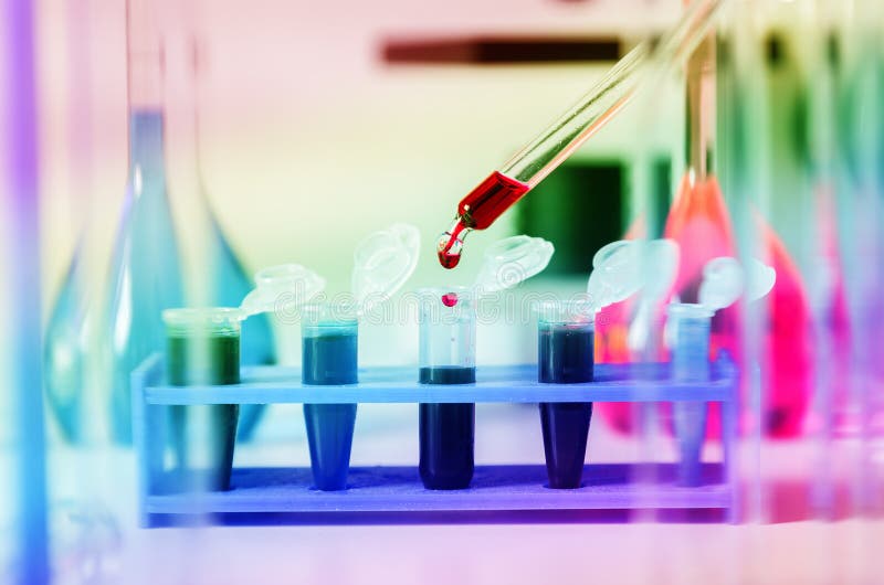 Blood Samples for Research in Microtubes Stock Image - Image of ...