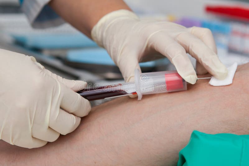 Blood Sampling Procedure for Analysis Stock Photo - Image of bank ...