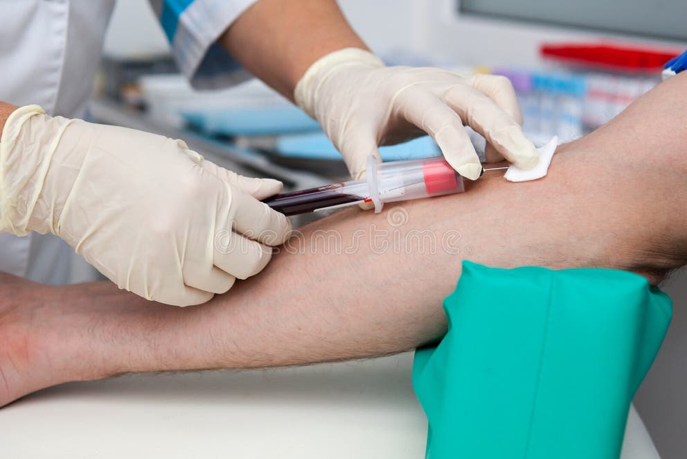 Blood Sampling Procedure for Analysis Stock Image - Image of laboratory ...