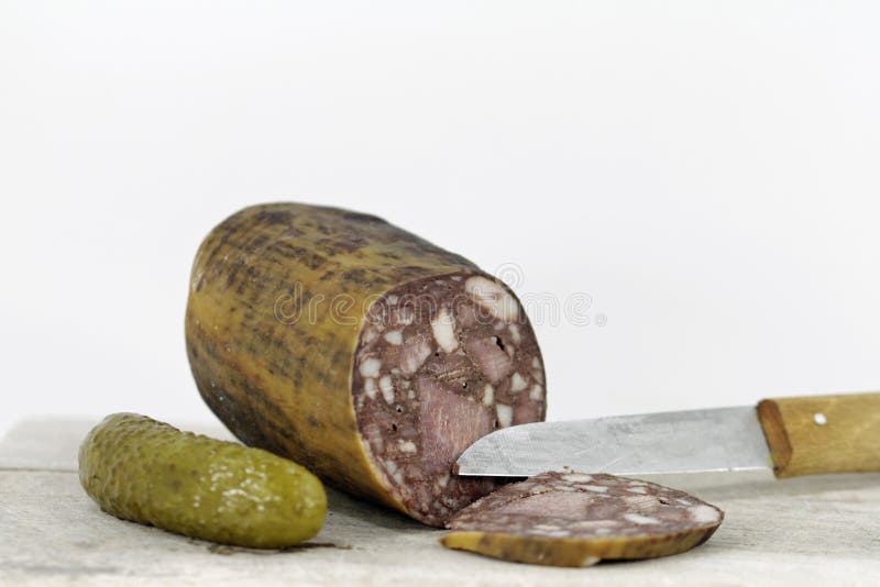 Blood Sausage from the Butcher Stock Image - Image of butcher, meat ...