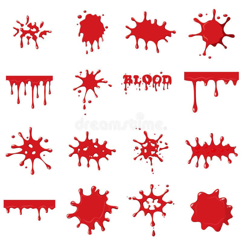 Blood set collection stock vector. Illustration of slimy - 78537565