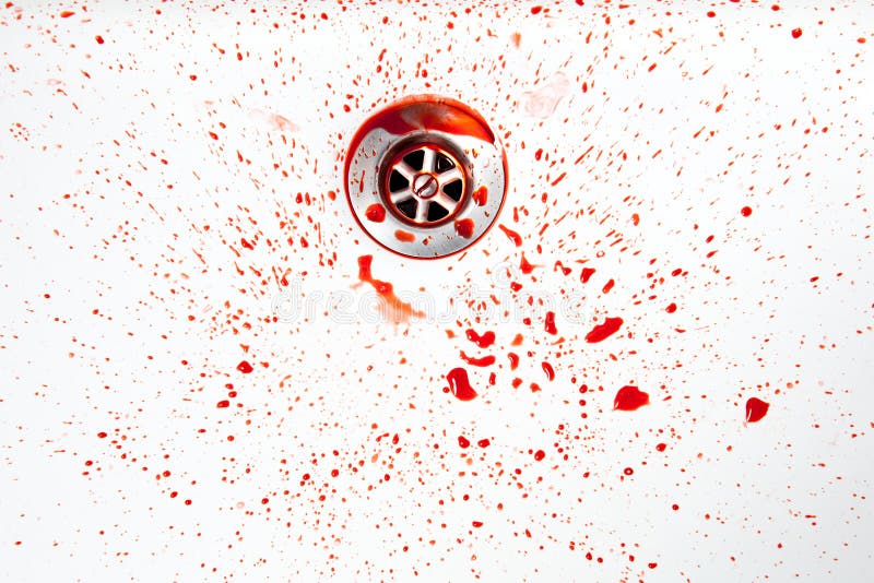 Blood in sink stock image. Image of stainless, blood - 31675755