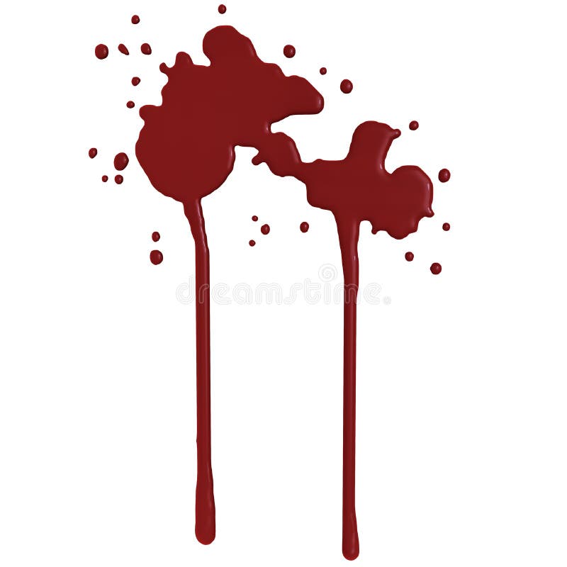 Blood splash - 3D render stock illustration. Illustration of splatter ...