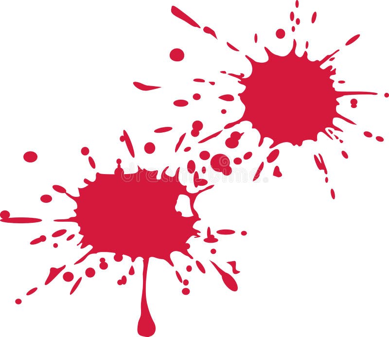 Blood Splashes, Drops and Trail Stock Illustration - Illustration of ...
