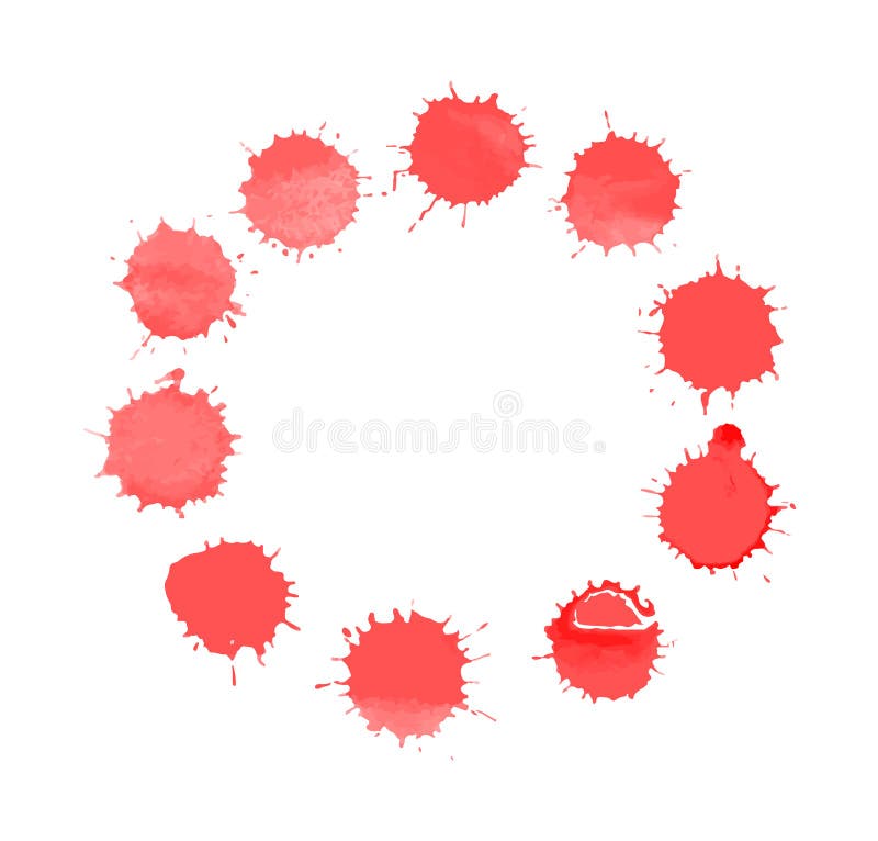 Red Blood Vector Circles Set Stock Vector - Illustration of organic ...