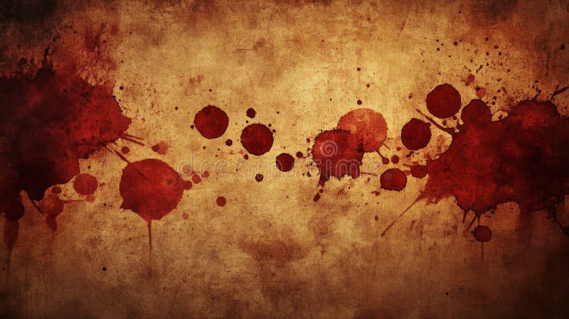 Blood Splatter on Aged Parchment Background Texture Stock Illustration ...
