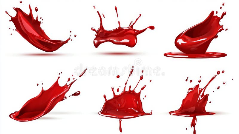 The Blood Splatter Design Element Set is Available with a Transparent ...
