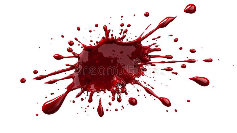 Blood Splatter in the Shape of an Explosion, with Droplets Extending ...