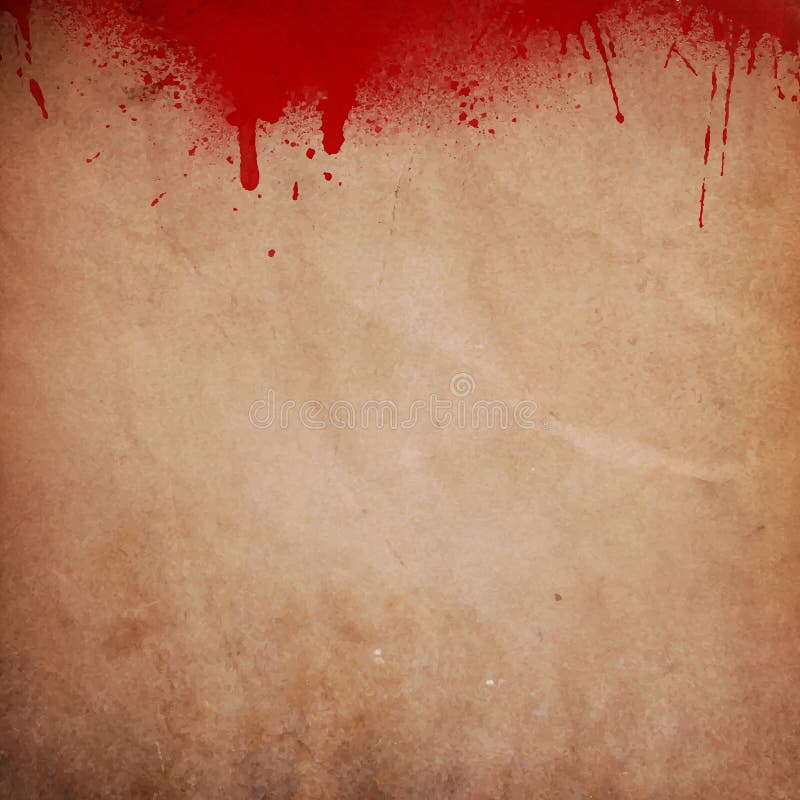 Old, Blood Splattered Grunge Parchment Paper Stock Illustration ...