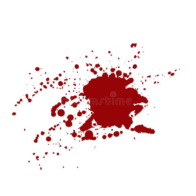 Blood Stains Isolated on White Background Stock Vector - Illustration ...