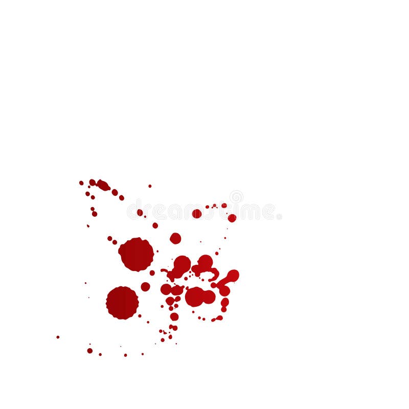 Blood Stains Isolated on White Background Stock Vector - Illustration ...