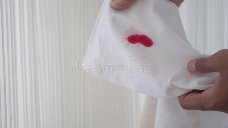 Blood Stains on a White Shirt. Stock Footage - Video of white, hygiene ...