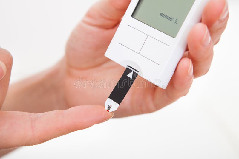 Blood Sugar Level Testing Machine Stock Photo - Image of instrument ...
