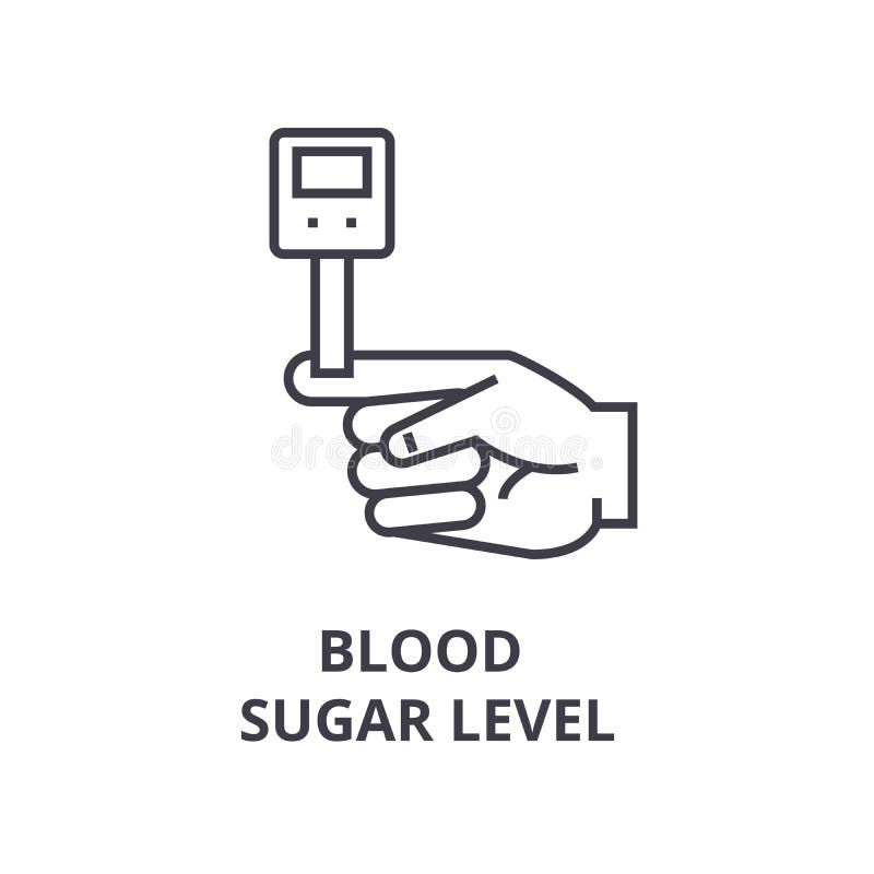 Blood Sugar Level Thin Line Icon, Sign, Symbol, Illustation, Linear ...