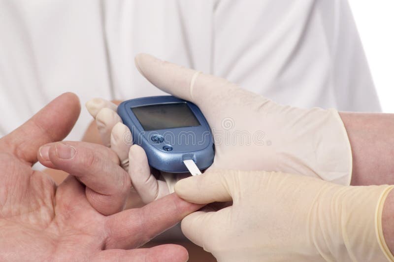 Blood sugar test. stock image. Image of human, nurse, diabetes - 3957919