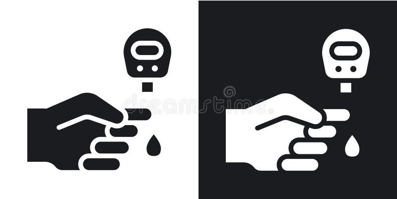 Blood Sugar Test Icon Vector Stock Illustration - Illustration of ...