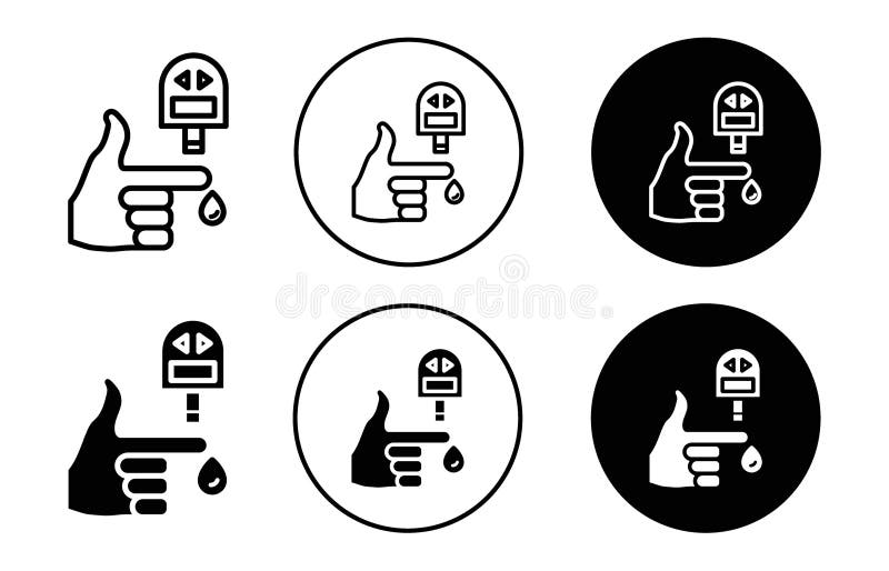 Blood sugar test icon stock vector. Illustration of vector - 325373868