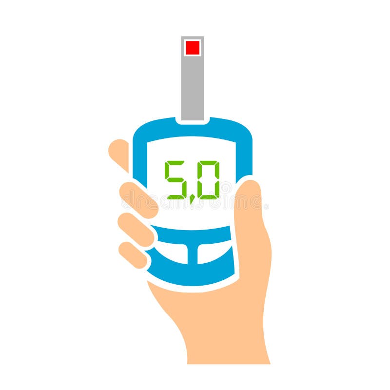 Blood Sugar Tester Vector Icon Stock Vector - Illustration of healthy ...