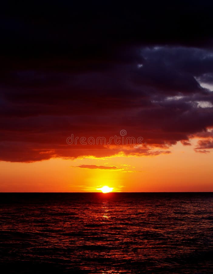Blood sunset stock image. Image of reflaction, summer - 7402749