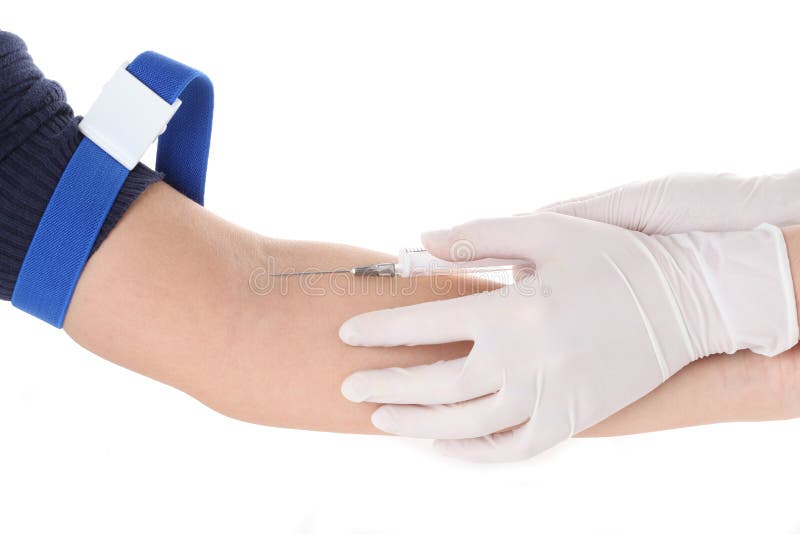 Nurse Preparing To Make an Injection for Blood Taking. Stock Image ...