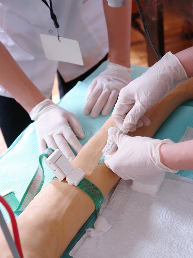 Blood taking lesson stock image. Image of people, examination - 5204867