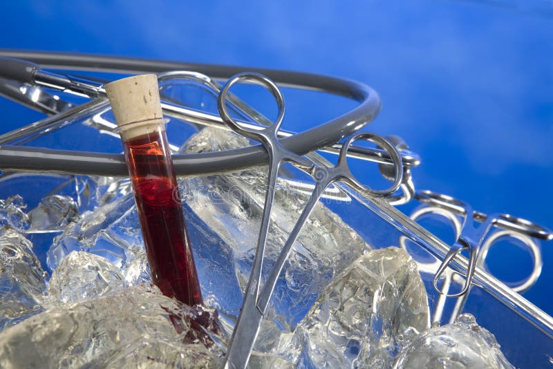 Blood Taking for Testing on Ice Stock Photo - Image of cold, allergy ...