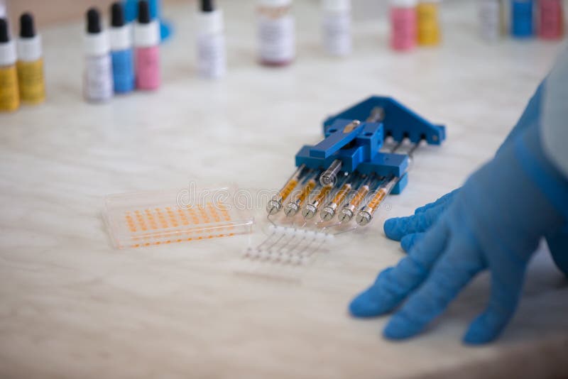 Blood tests for DNA stock image. Image of blood, expertise - 152523773