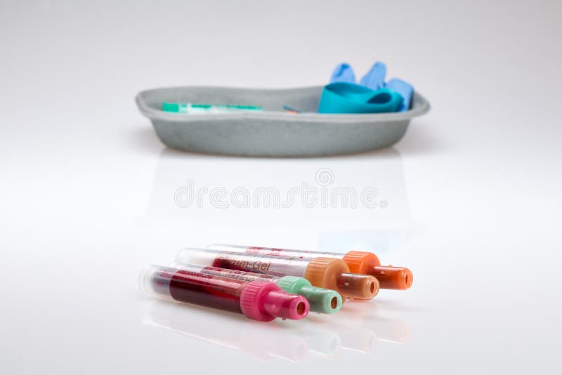 Blood Test, Blood Samples on a Laboratory Form Stock Image - Image of ...