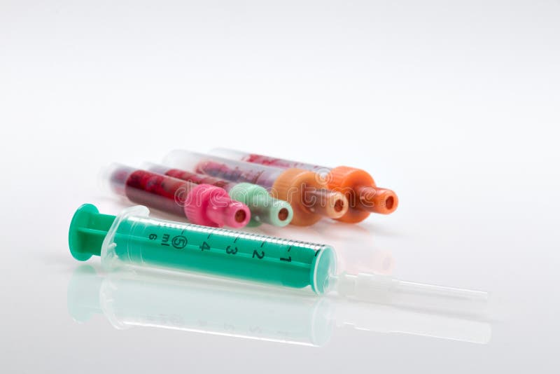 Blood Test, Blood Samples on a Laboratory Form Stock Image - Image of ...