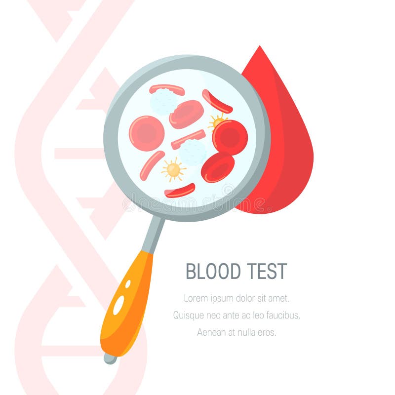 Blood Test Concept, Vector Design in Flat Style Stock Vector ...