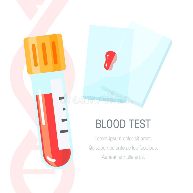 Blood Test Concept, Vector Design in Flat Style Stock Vector ...