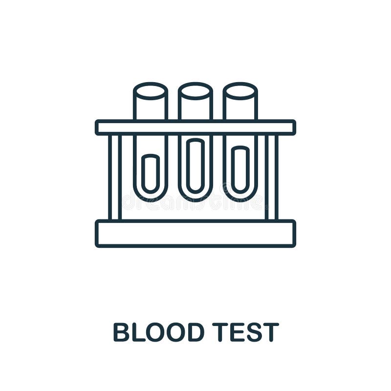 Blood Test Icon. Line Element from Bioengineering Collection. Linear ...