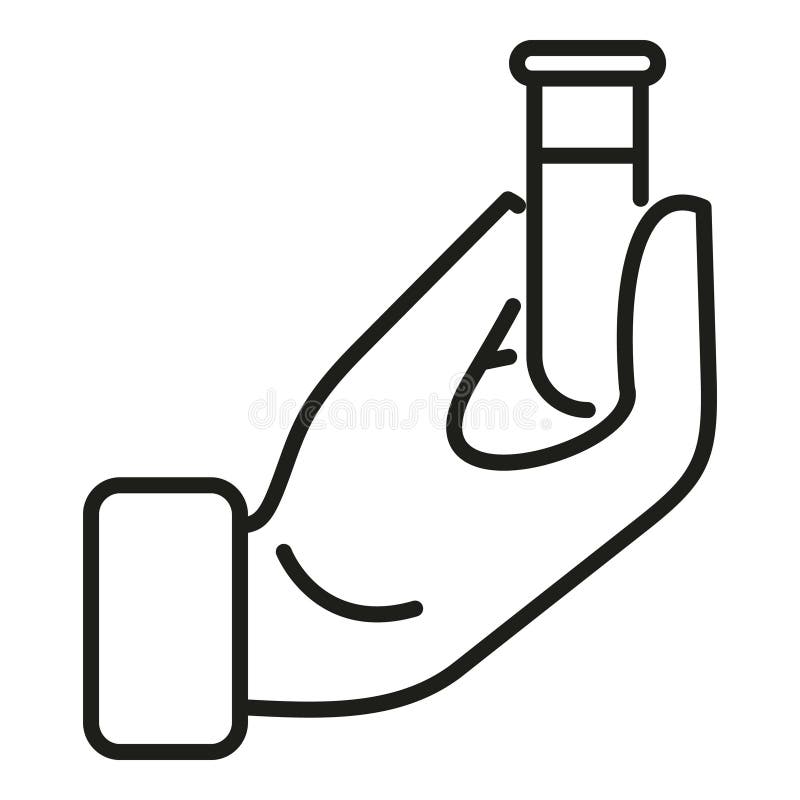 Blood Test Icon Outline Vector. Corona Lab Stock Vector - Illustration ...