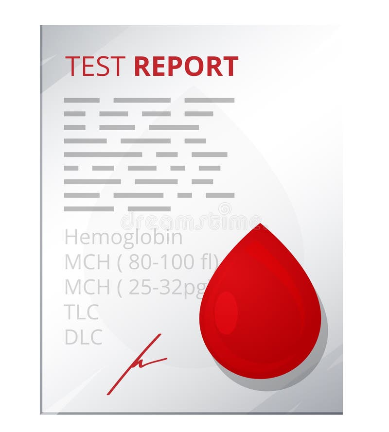 Blood Test Lab Report - Illustration Stock Vector - Illustration of ...
