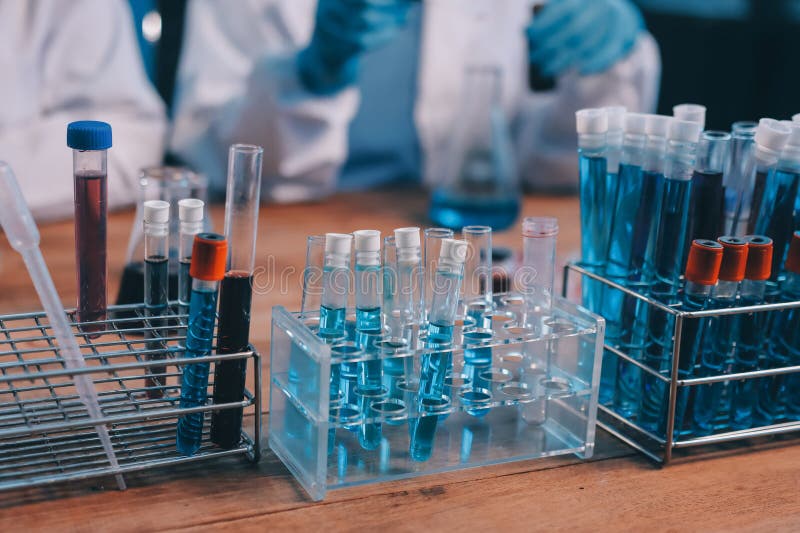 Blood Test in the Laboratory. Laboratory Assistant Working with the ...