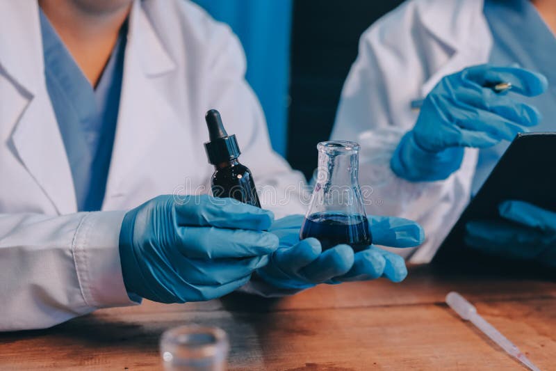 Blood Test in the Laboratory. Laboratory Assistant Working with the ...