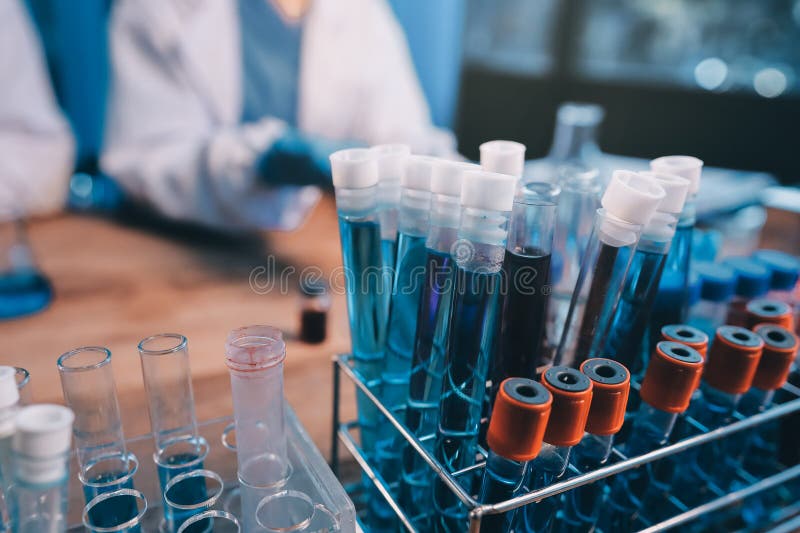 Blood Test in the Laboratory. Laboratory Assistant Working with the ...